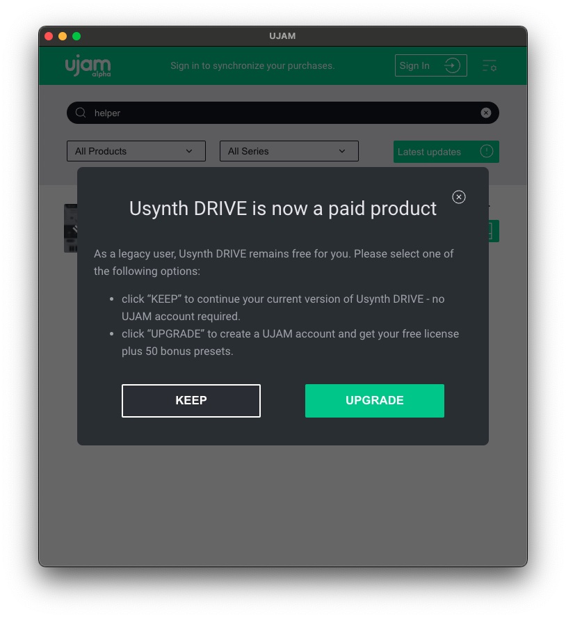 Usynth DRIVE | Last Time for Free – UJAM